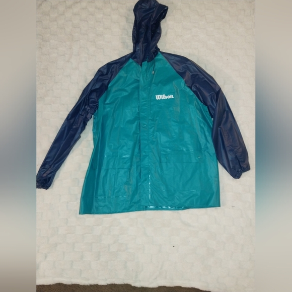 Wilson | Jackets & Coats | Vintage Wilson Golftennis Teal And Navy Rain ...